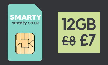 SMARTY hidden 12GB for £7 SIM only deal: order via our link